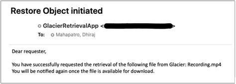 Orchestrating Amazon S3 Glacier Deep Archive Object Retrieval Using Aws