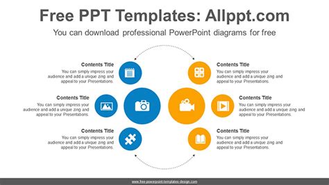 Symmetrical Semi Radial PowerPoint Diagram Template Slidesgo Templates