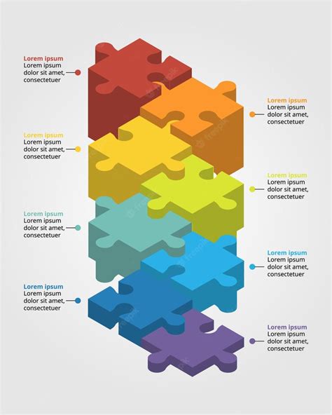 Premium Vector Jigsaw Timeline Template For Infographic For Presentation For 8 Element