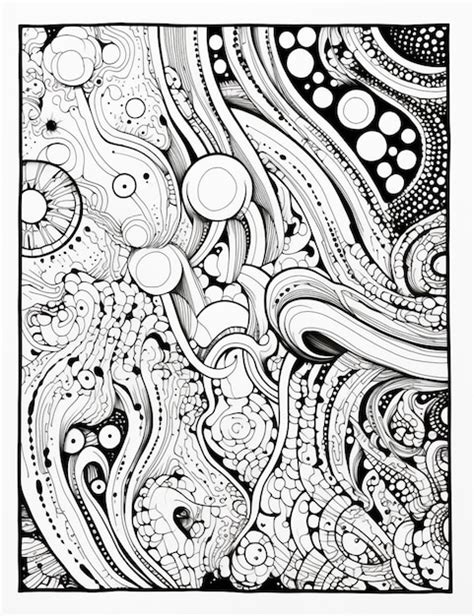 Premium Ai Image A Drawing Of A Black And White Picture Of A Pattern Generative Ai