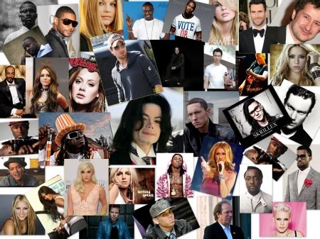 Singers Photo Collage Music And Entertainment Background Wallpapers On