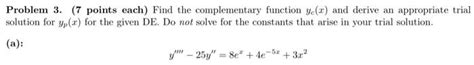 solved problem 3 7 points each find the complementary