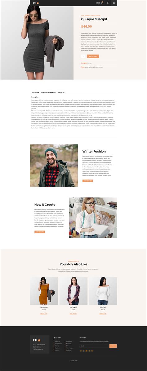 Eti Fashion Store Elementor Template Kit By C Kav Themeforest