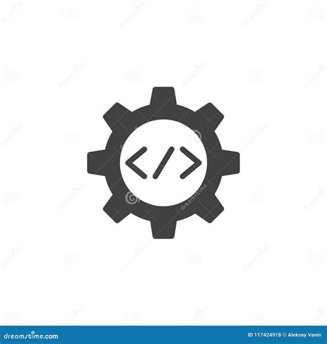 Code Gear Vector Icon Stock Vector Illustration Of Development 117424918