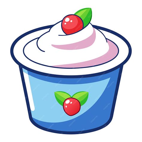Yogurt Clip Art And Vector Design With A White Background Premium Ai