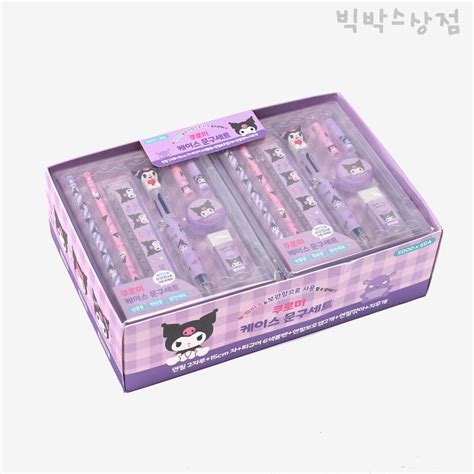 산리오쿠로미케이스문구세트6개입 Box 캐릭터입학학용품세트초등학생단체선물어린이집캐릭터볼펜연필 홈플러스 판매자택배