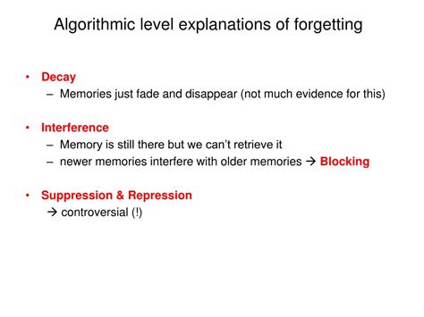 Ppt Memory Ii Reconstructive Memory Forgetting Powerpoint Presentation Id421533