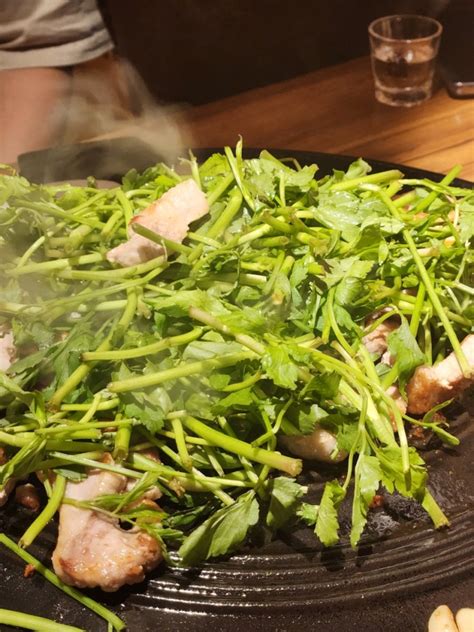 자양동 상구네 솥뚜껑 삼겹살 미나리 삼겹 맛나게 먹었당 네이버 블로그