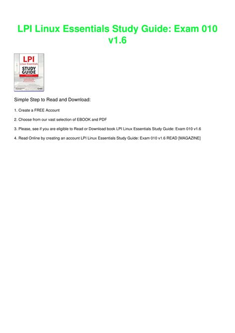 PPT PDF LPI Linux Essentials Study Guide Exam V PowerPoint Presentation ID