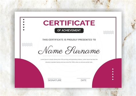 Premium Vector Modern Certificate Template Design