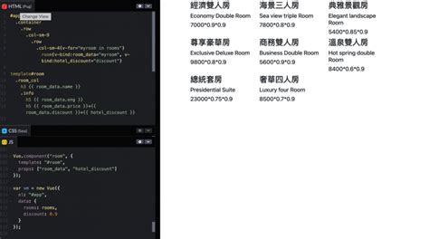 【vuejs入門】一小時學會 Ponent，完成動態飯店房間清單 Creative Coding Tw 互動程式創作台灣站
