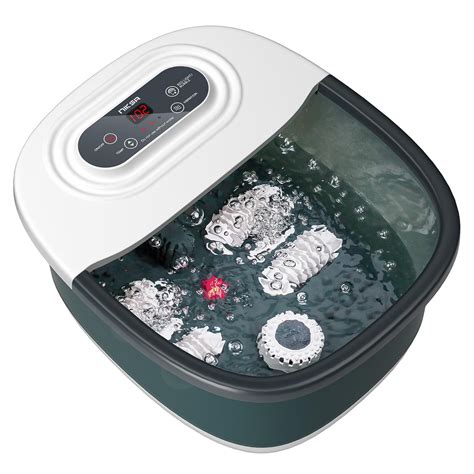 Niksa Foot Spa Bath Massager With Heat Bubbles Vibration And Red