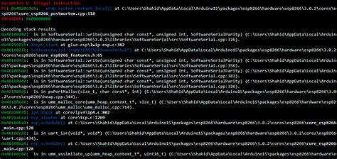 Esp8266 Ardiuno Cloud Firmware With Soft Serial Crashes On Exception 0 Randomly Cloud Iot