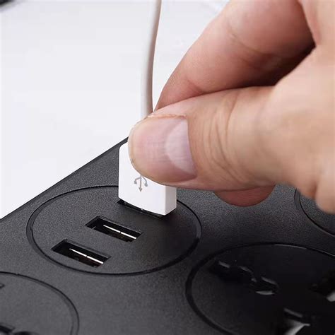 Universal Electric Socket 6 Power Socket Extension Wire Usb Ports Wayar Sambungan Adapter Socket