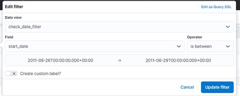 Filtering By Date Field Other Than The Timestamp In Kibana Dashboard