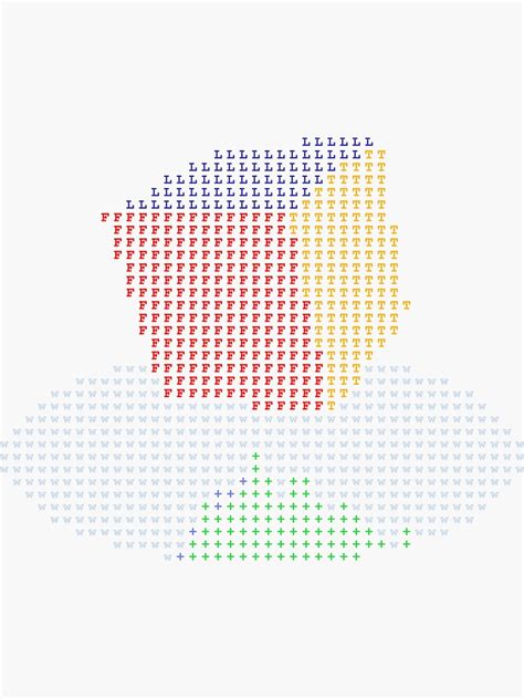 3d Cube Rendered With Ascii Characters Sticker For Sale By Heledron