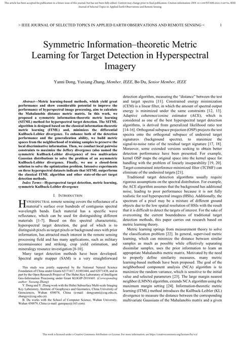 pdf symmetric information theoretic metric learning for target
