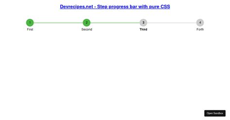 Progress Stepper Bar With Pure Css Codesandbox