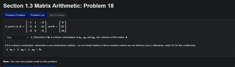 solved section 1 3 matrix arithmetic problem 18 previous