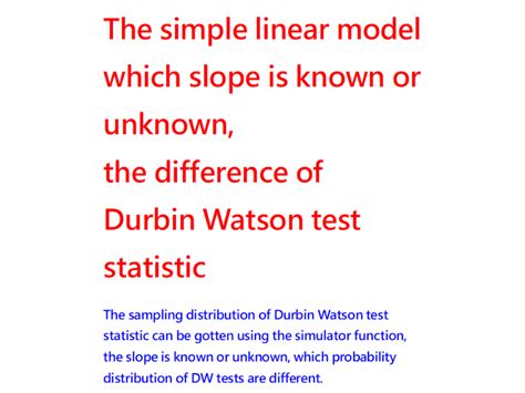 Pdf How The Sampling Distribution Of Durbin Watson Test Statistic Is In The Case Of B0 B1 5
