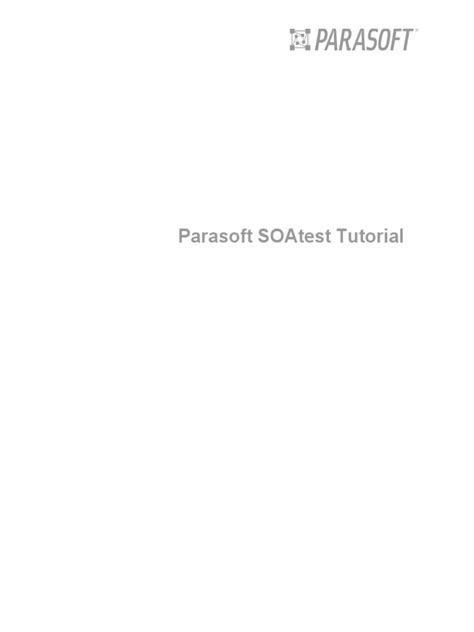Tutorial Parasoft Pdf Web Service X Path