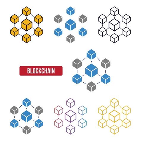Premium Vector Blockchain Icon Flat Vector Illustration