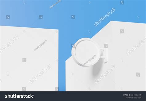Circel Shop Signboard 3d Illustration Stock Illustration 2246107445 Shutterstock