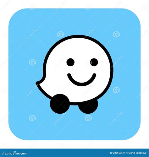waze icon editorial photo illustration of communication 288650671