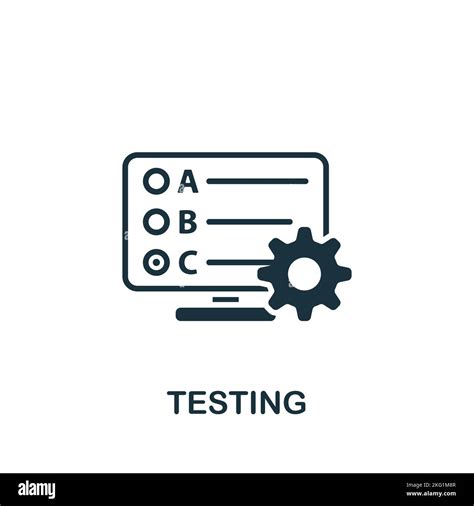 Testing Icon Monochrome Simple Project Planning Icon For Templates
