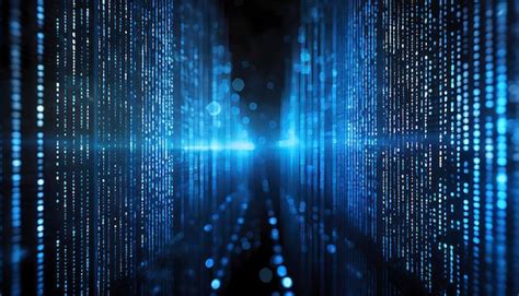 premium ai image binary matrix background
