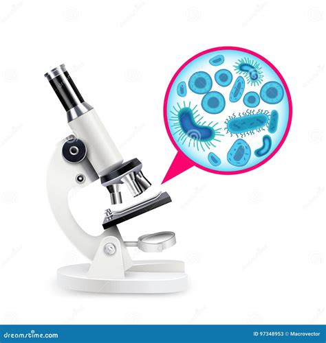 Microscope Realistic Image Single Object Cartoon Vector CartoonDealer Com 71141129