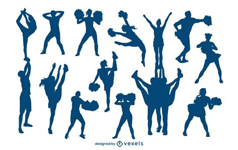 Cheerleading Silhouettes Heel Stretch