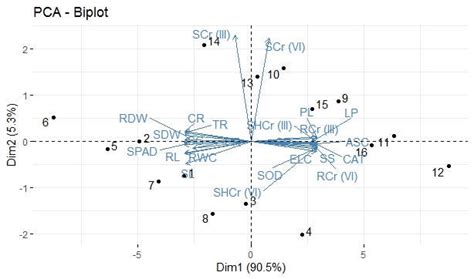 principal component analysis pca showing biplot score and loading