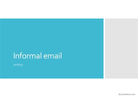 Writing An Informal Email Revision W… English Esl Powerpoints