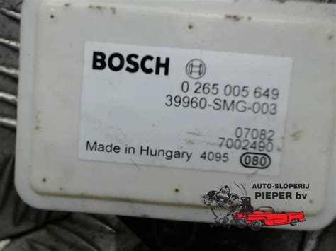 Esp Computer Honda Civic 18i Vtec 16v 0265005649 R18a2