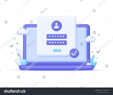 3d Computer Account Login Password Form Stock Vector Royalty Free 2172966435 Shutterstock
