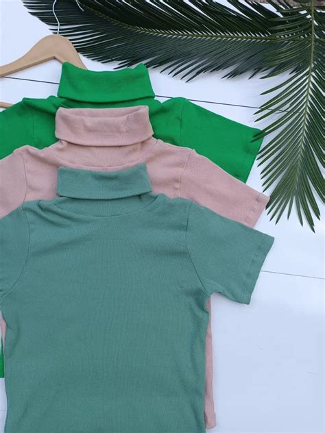 خرید عمده یقه اسکی آستین کوتاه با قیمت مناسب تولیدی دوخت لند