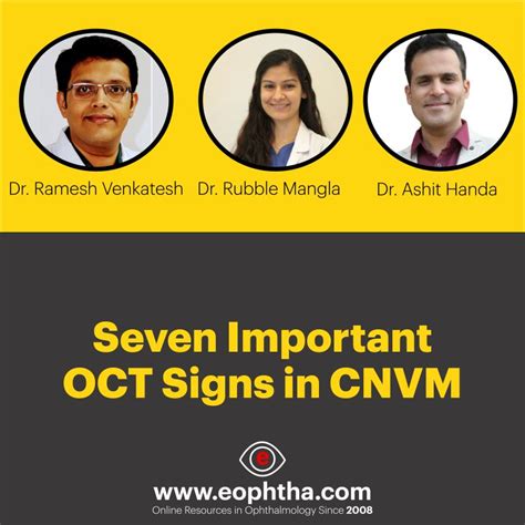 Eophtha On Linkedin Read Seven Important Oct Signs In Cnvm By Dr Ramesh Venkatesh Dr Rubble…