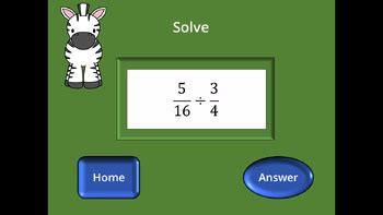 Dividing Fractions PowerPoint Tic Tac Toe Game By Algebra Beagle