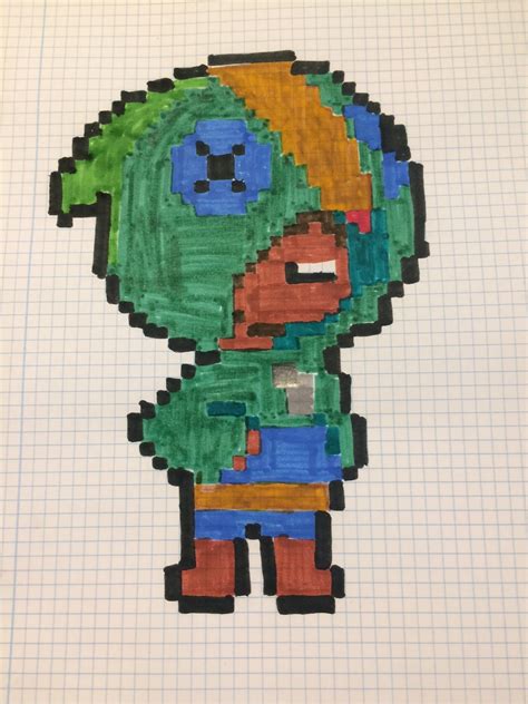 PIXEL ART LEON BRAWL STARS