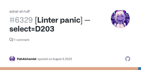Linter Panic Selectd203 · Issue 6329 · Astral Shruff · Github
