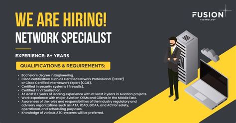 Fusion Technology On Linkedin Recruitment Alert Network Specialist To Apply…