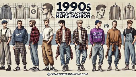 1990s Minimalism And Grunge Mens Fashion Outfits Garments And Designs