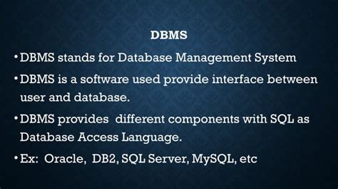 Database Management System Approach Pptx Databases Computer