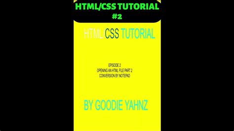 Htmlcss Tutorial 2🤓👌 Youtube
