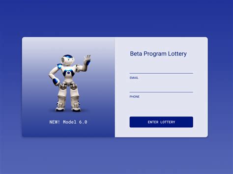 Daily Ui 1 Robot Lottery By Leighann Featheringill On Dribbble