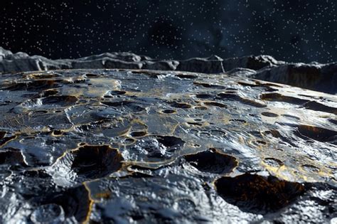 The Surface Of Plutos Moons Premium Ai Generated Image