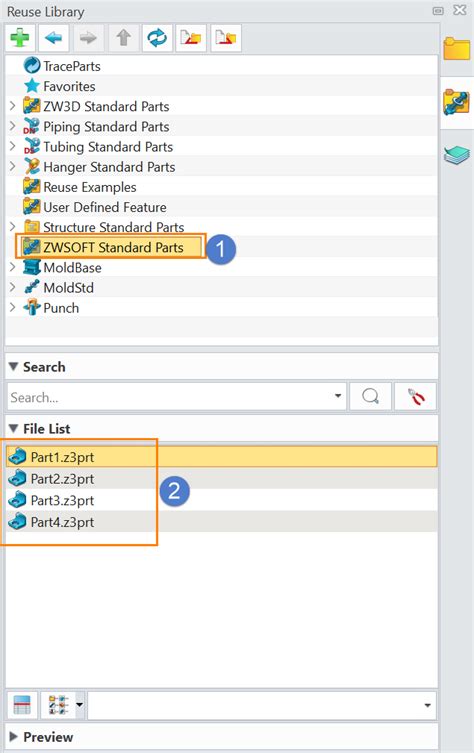 How To Add The Custom Standard Parts Library Path In Zw3d Technical Knowledge Base En
