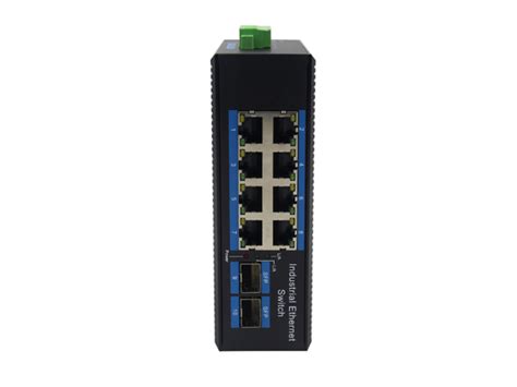 Industrial Sfp Ethernet Switch 2 Sfp 8 Utp Port Gigabit Fiber Converter 24v Power Supply