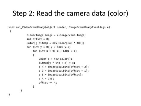 Ppt Kinect Sdk Tutorial Skeleton And Camera Rgb Powerpoint